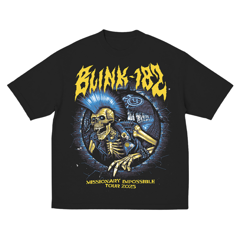 Mohawk Skeleton 2025 Tour Tee - blink-182 Official Store